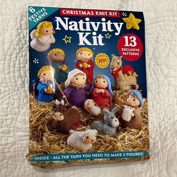 Let’s Knit Together | Holiday | Lets Knit Nativity Christmas Knit Kit 3 Exclusive Patterns 6 ...